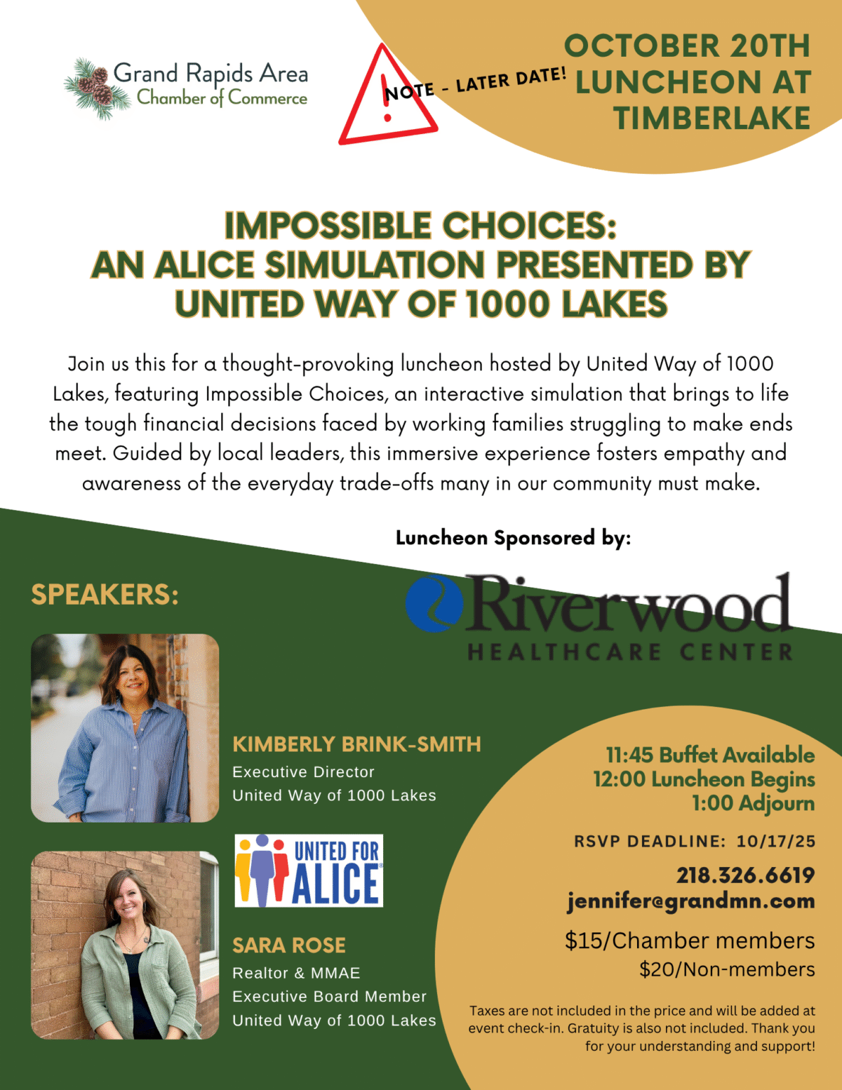 Monthly Luncheon - Impossible Choices: An ALICE Simulation presented by ...